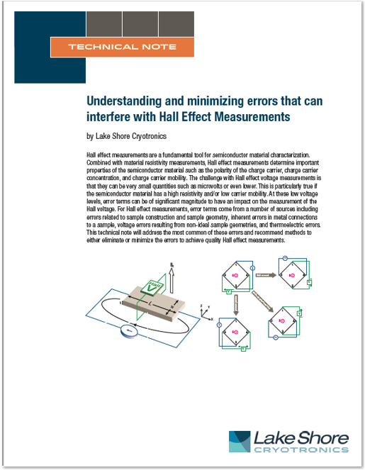 New Hall effect measurement technical note